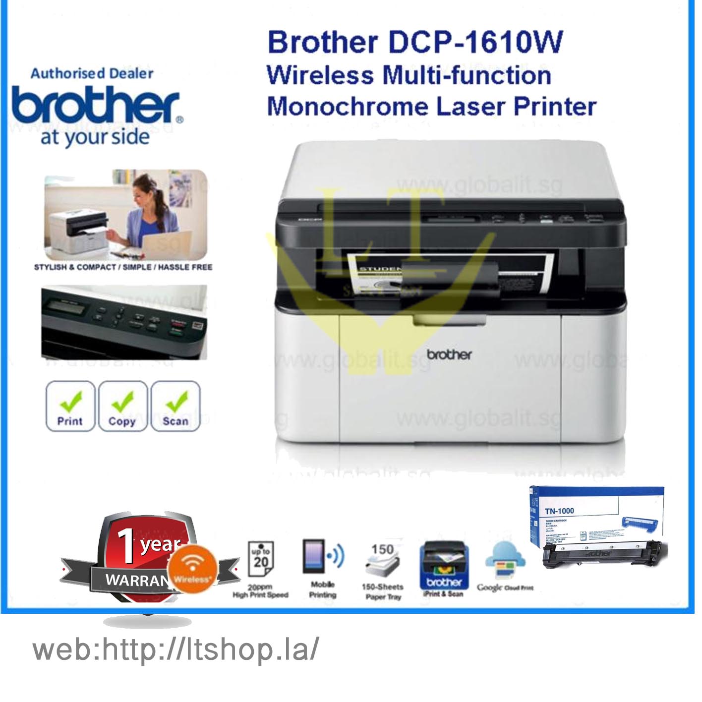 BROTHER Laser DCP-1610W