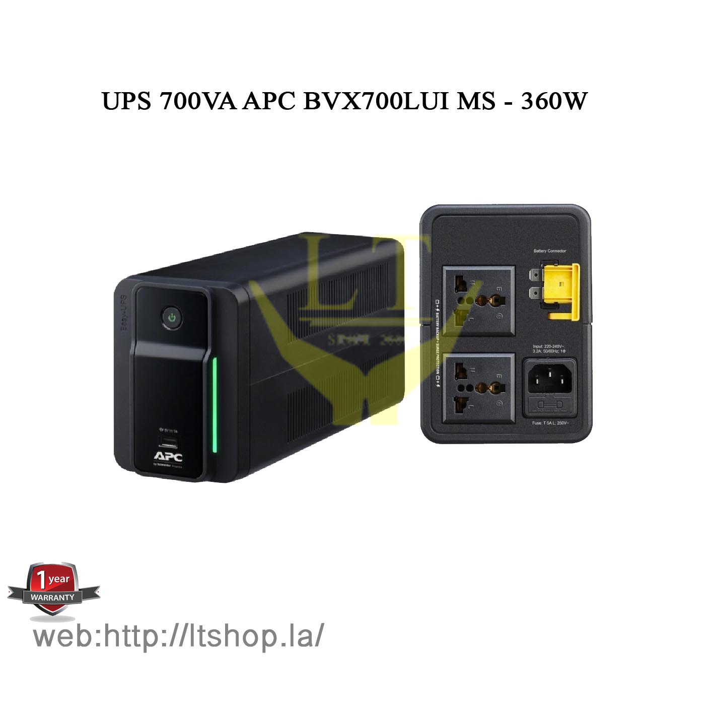 UPS 700VA APC BVX700LUI MS - 360W
